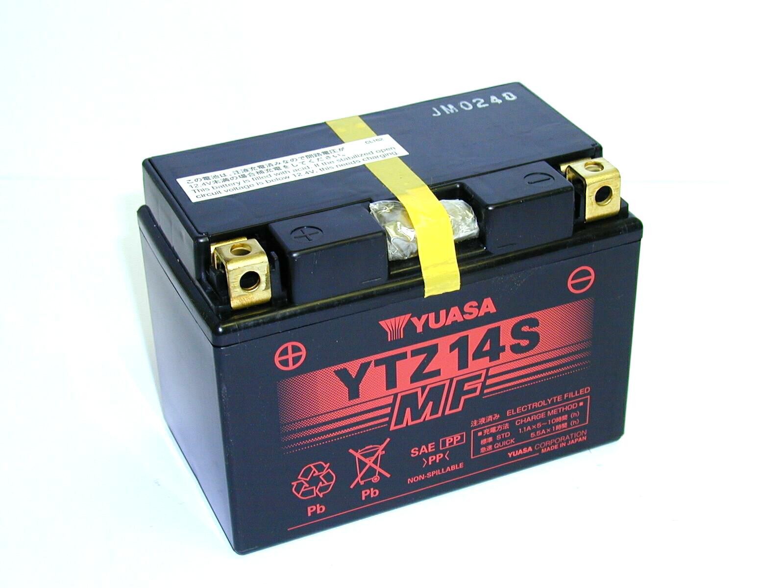 Batterie moto YUASA AGM TTZ14S 12V 12AH
